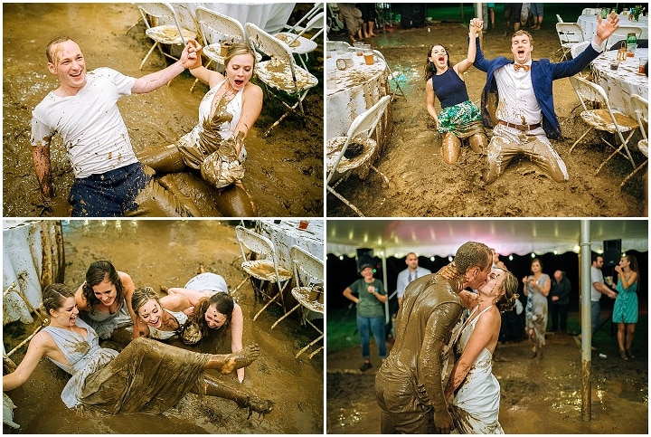 Emelyn and Breck's Crazy Mud Bath Wedding in Virginia by Sowing Clover ...
