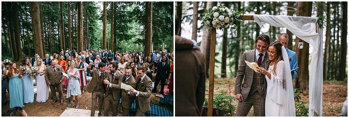Holly and Oliver's Woodland Hippy Wedding with Axe Throwing and Lots of ...