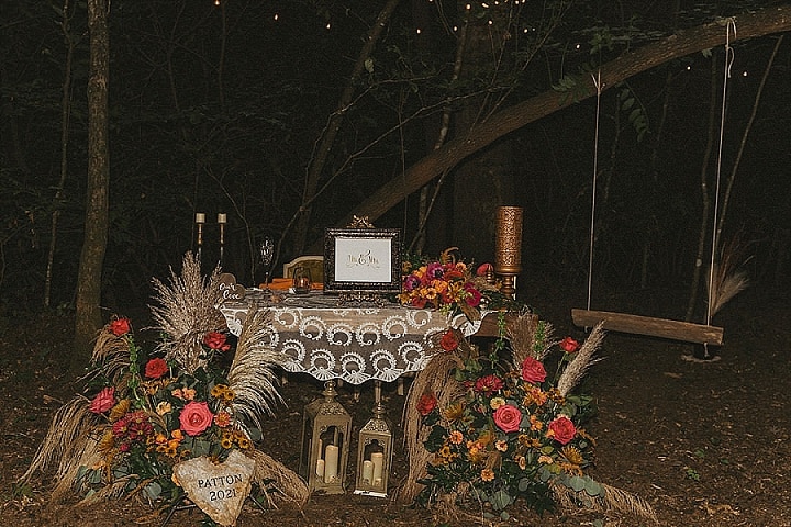 Helen and Donnie's Back Yard Boho Forest Wedding by Haley Boothe ...